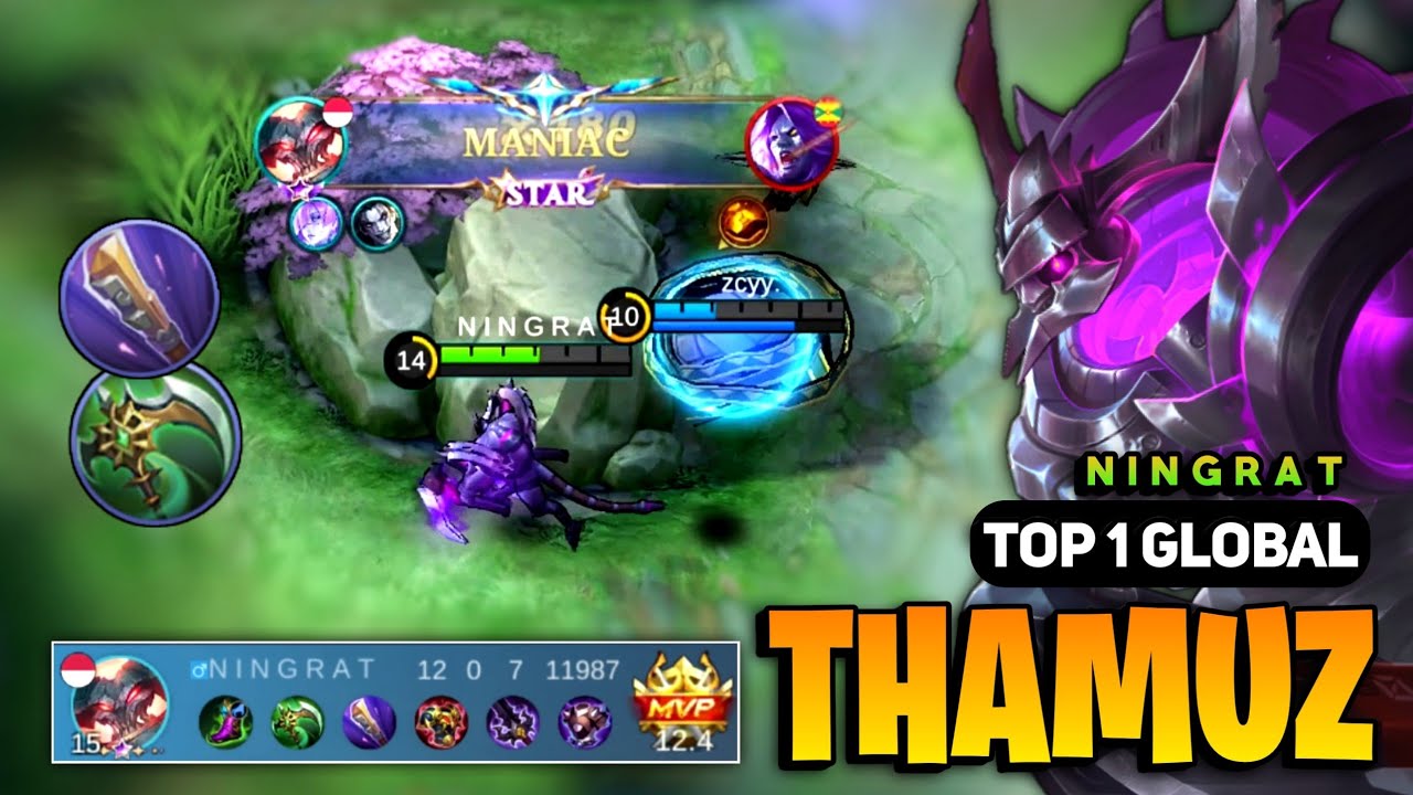 MANIAC! Thamuz Best Build 2023 [ Thamuz Top 1 Global Gameplay ] By N I ...