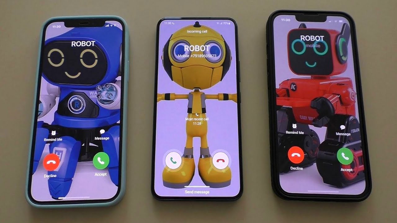 Robots Incoming Calls (Apple iPhone + Samsung Galaxy) - YouTube