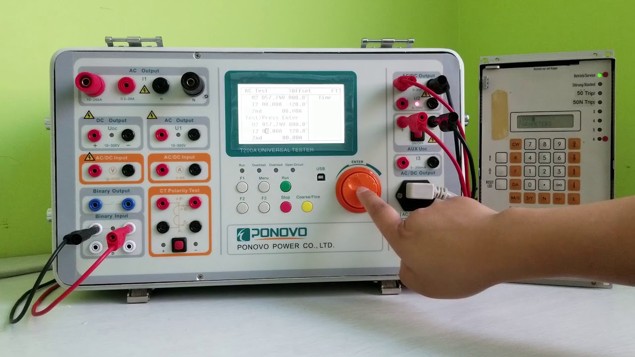 T200A Single Phase Relay Testing Kit - Trip Time Test demo - YouTube
