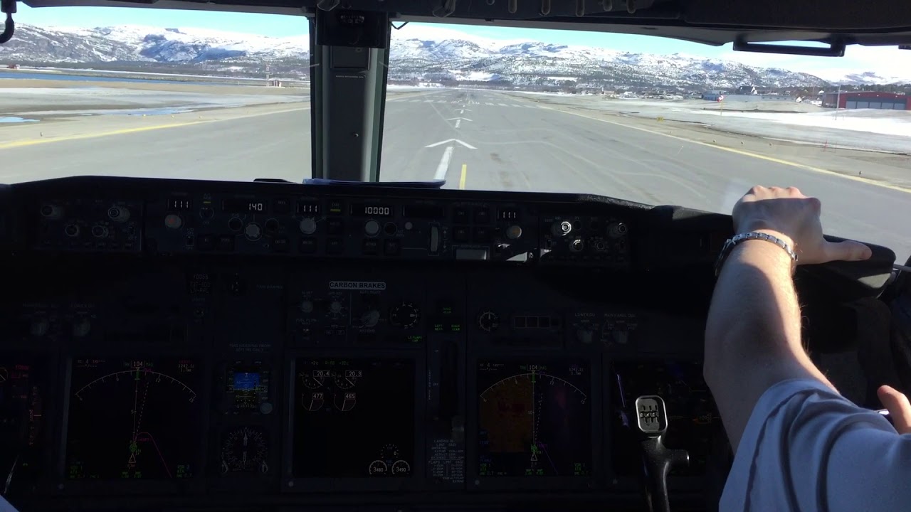 SAS Boeing 737-800 Takeoff in Alta Cockpit view - YouTube
