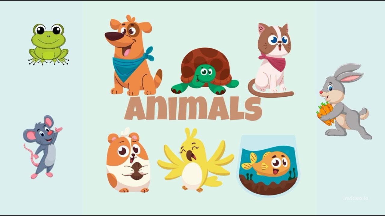 Animals | Vocabulary with story | Video Flashcards| Learn English For ...