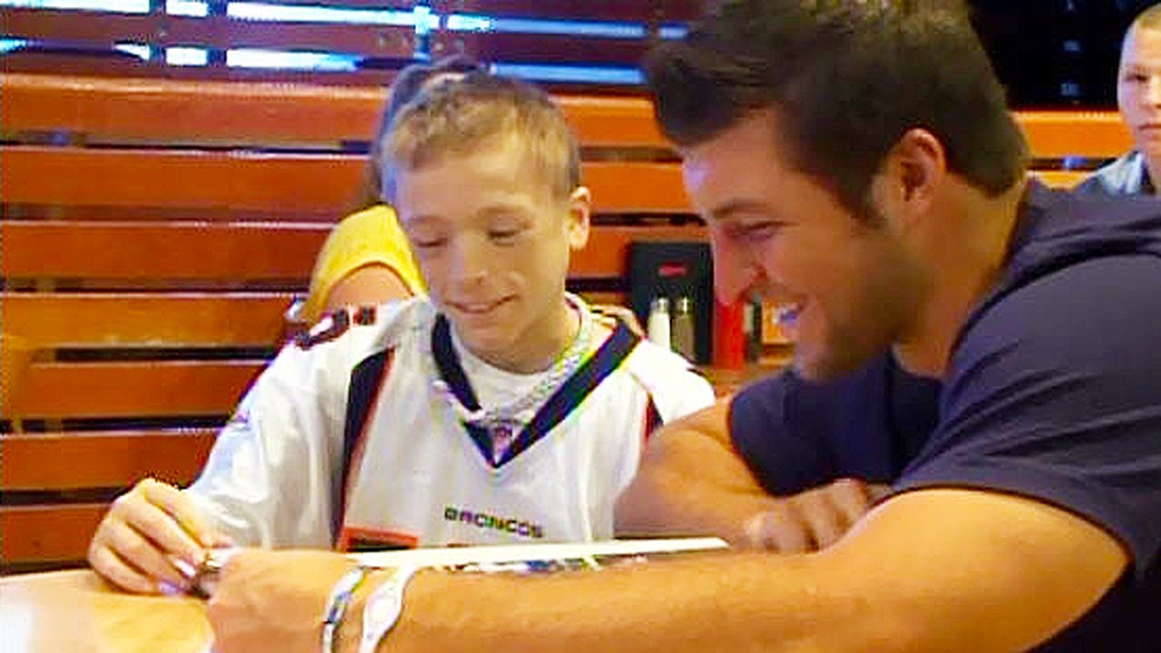 My Wish: Tim Tebow meets Adam - YouTube