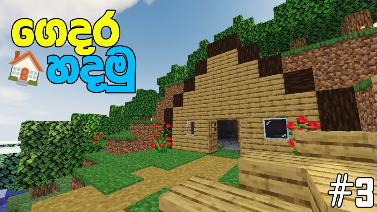 ගෙදර හදමු | Minecraft survival guide sinhala | Minecraft survival guide ...