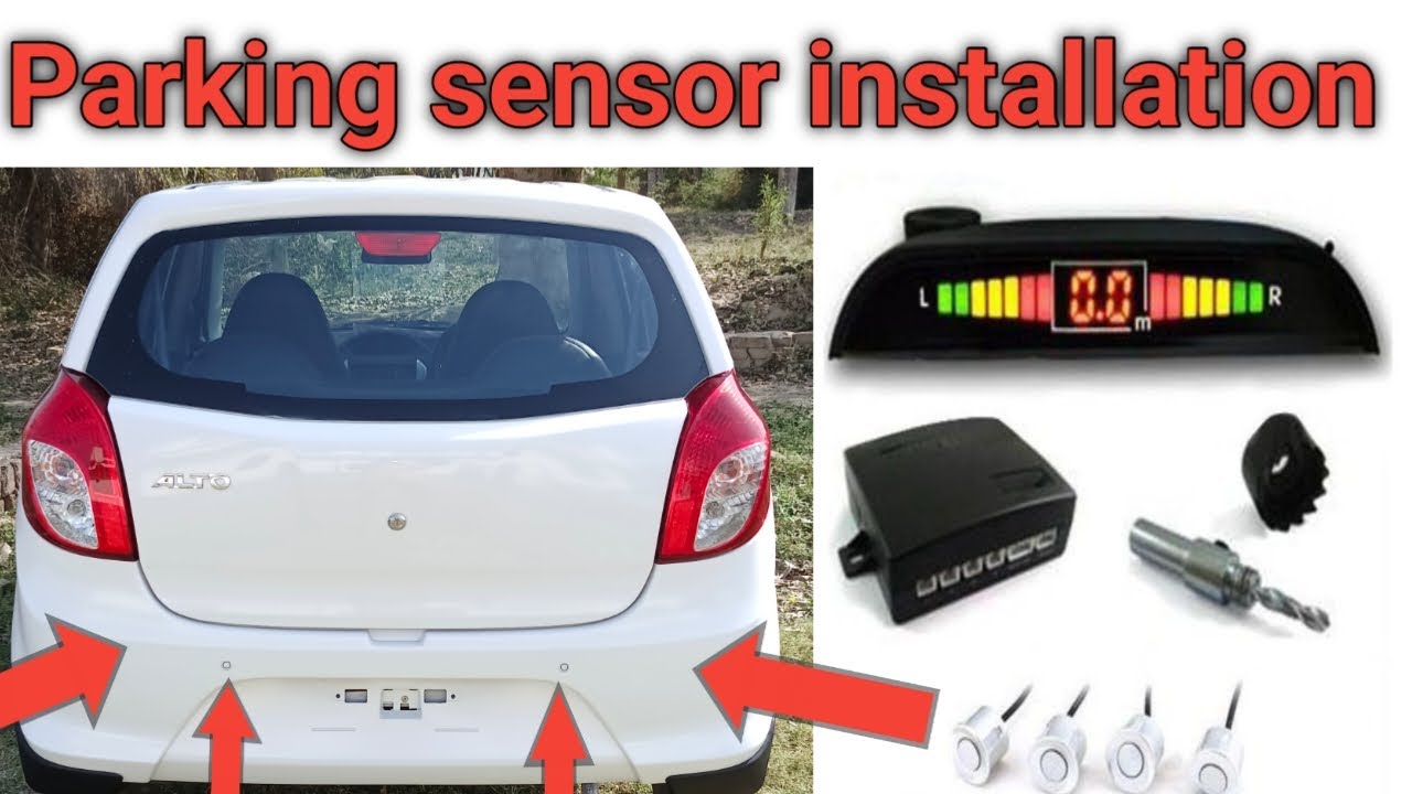 Car Reverse gear parking sensor installation FULL DETAIL - YouTube