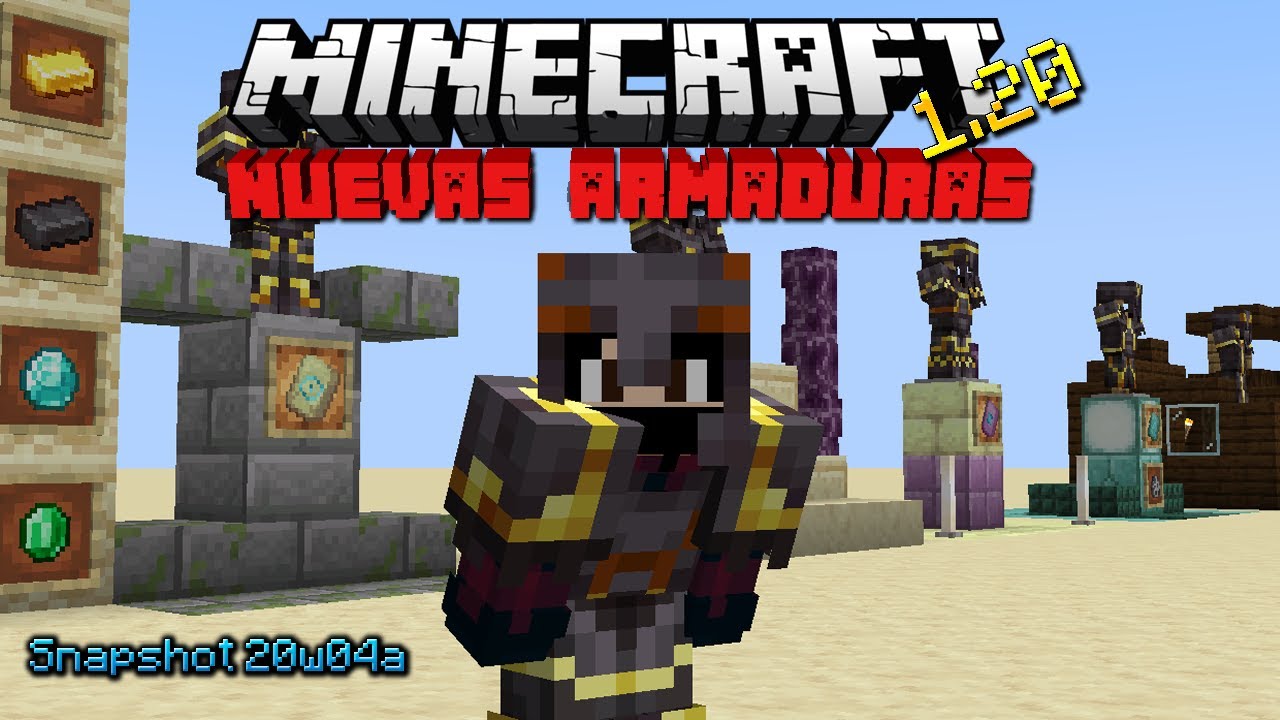 COMO CONSEGUIR LAS NUEVAS ARMADURAS | Minecraft 1.20 (Snapshot 23w04a) - YouTube