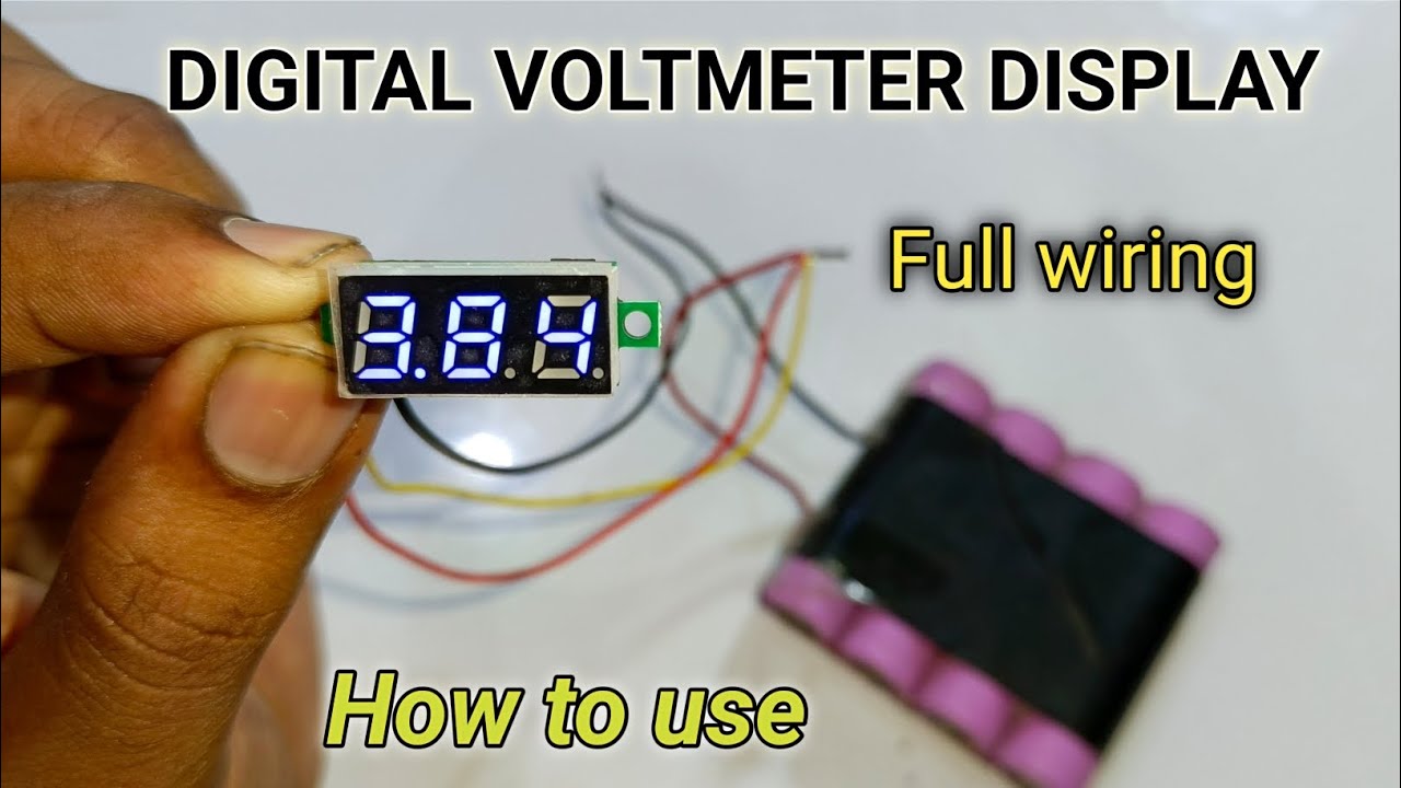 How to use digital voltmeter display full wiring and review - YouTube