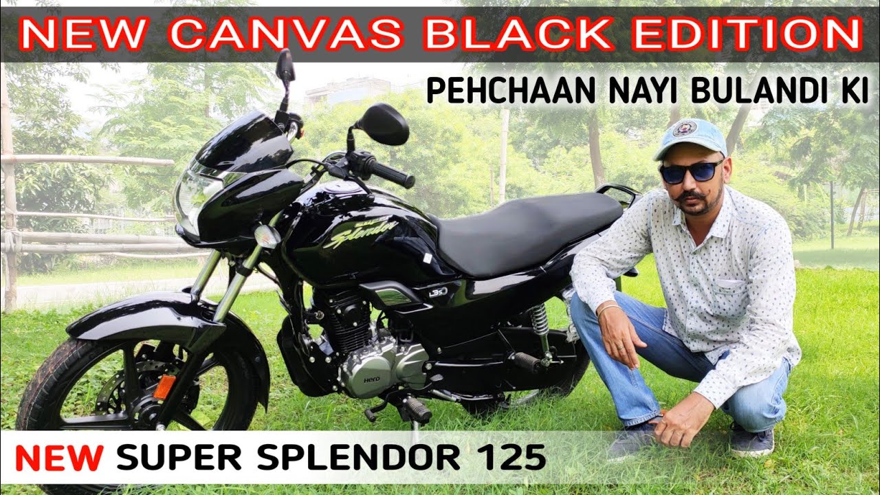 एक बार फिर NEW UPDATE के साथ | New Hero Super Splendor Canvas Black ...