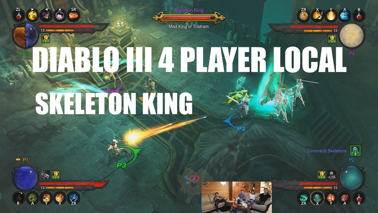 DIABLO III SWITCH 4 Player Local Couch Co-Cop - Act 1 Skeleton King # ...