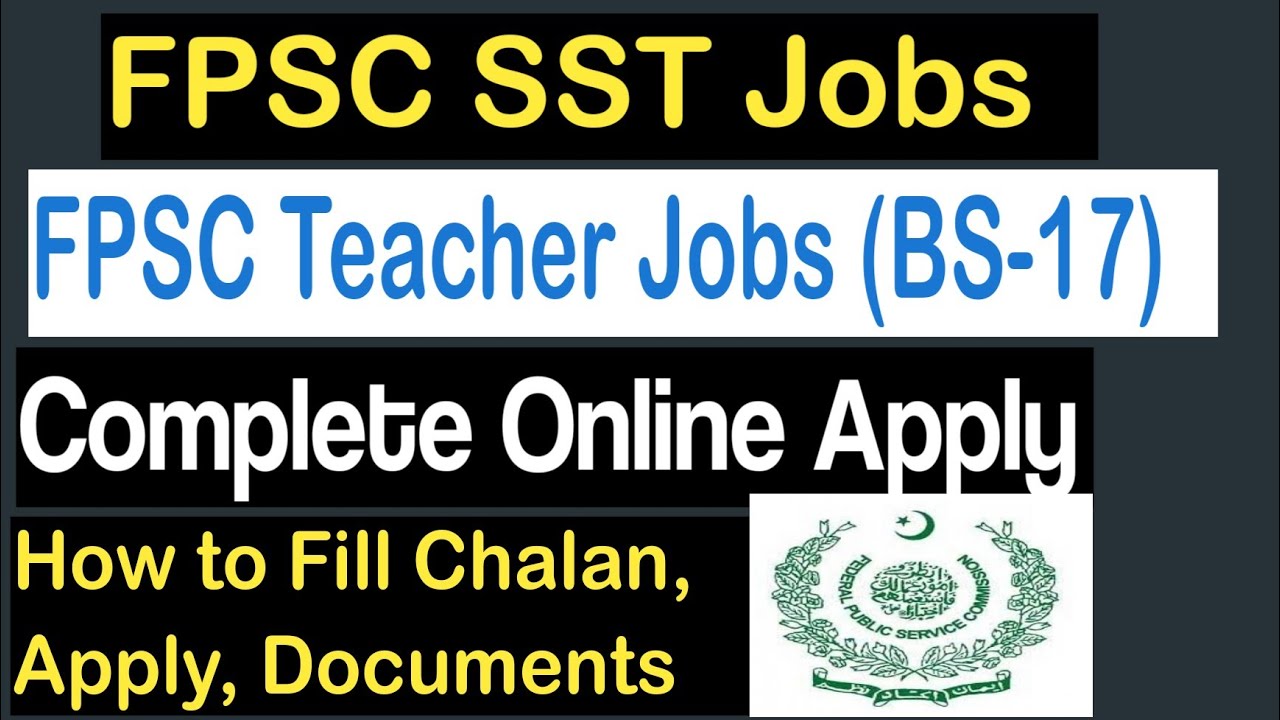 FPSC Complete Online Apply Process | FPSC SST Teaching Jobs 2024 #fpsc - YouTube