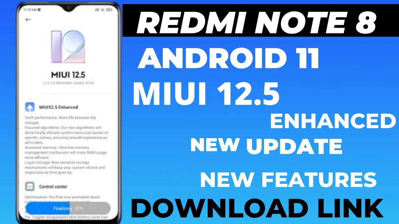 Redmi Note 8 Miui 12.5 Enhanced Update|Redmi Note 8 Android 11 Update ...