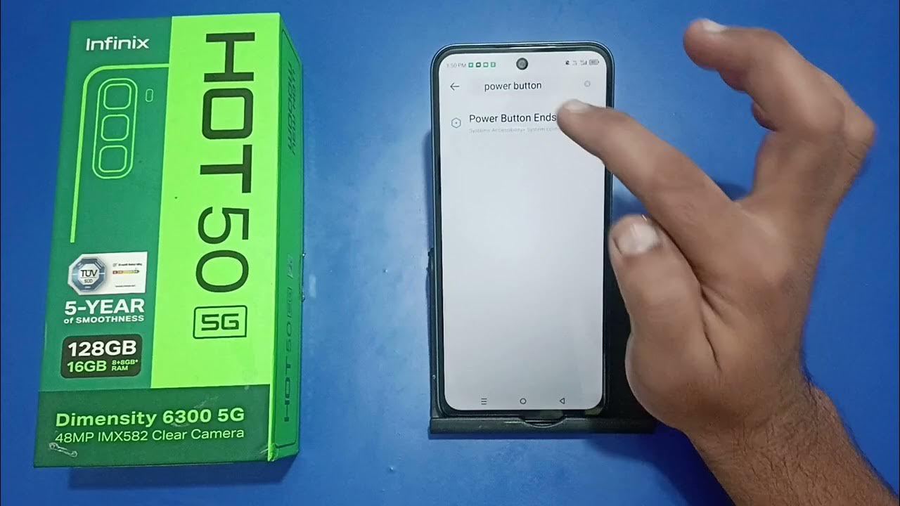 how to disconnect call using power button in infinix hot 50, call disconnect Karen power button ...