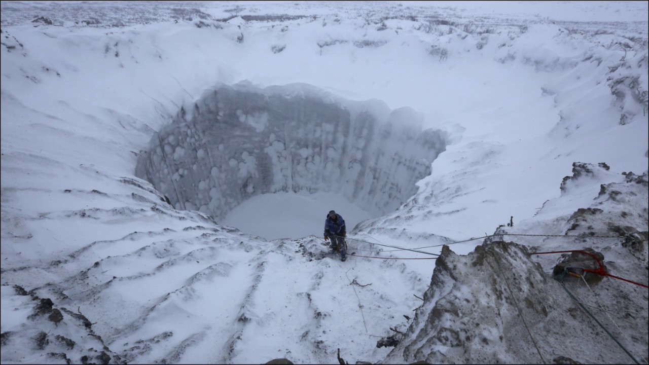 Arctic Methane Explosion Still Leaks Out Gas After 12000 Years - YouTube