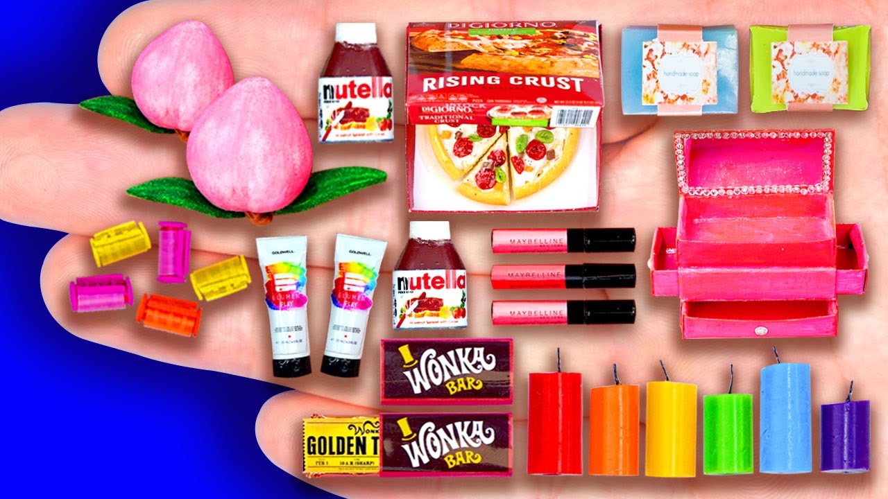 30+ DIY MINIATURE FOODS AND CRAFTS FOR DOLLHOUSE BARBIE - YouTube