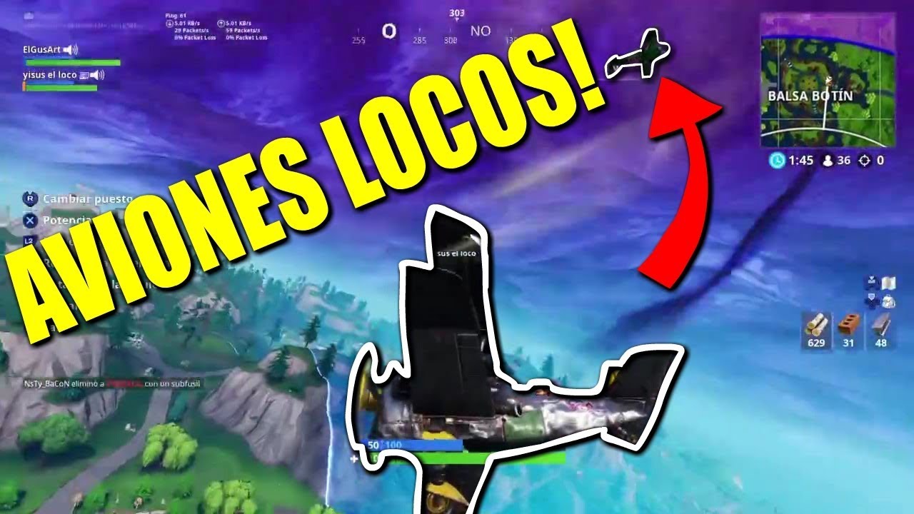 AVIONES LOCOS EN FORTNITE (Partida Divertida) //ElGusArt - YouTube