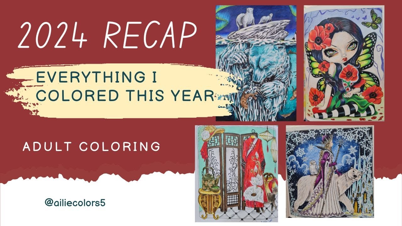 My 2024 Coloring Journey: All Completed Pages Revealed | #adultcoloring ...