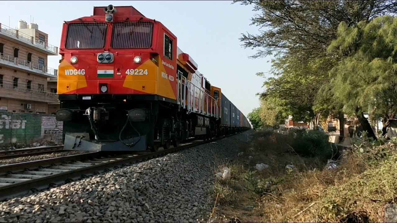 Factory Fresh Shining ROZA WDG4G Locomotive with CONCOR Freight Train ...