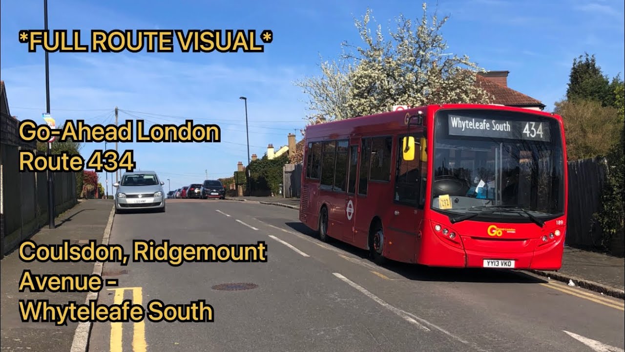 *FULL ROUTE VISUAL* Go-Ahead London Route 434: Coulsdon - Whyteleafe ...