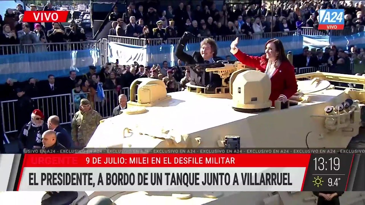 🇦🇷 9 de Julio, Dia de la Independencia: desfile militar de Javier Milei ...