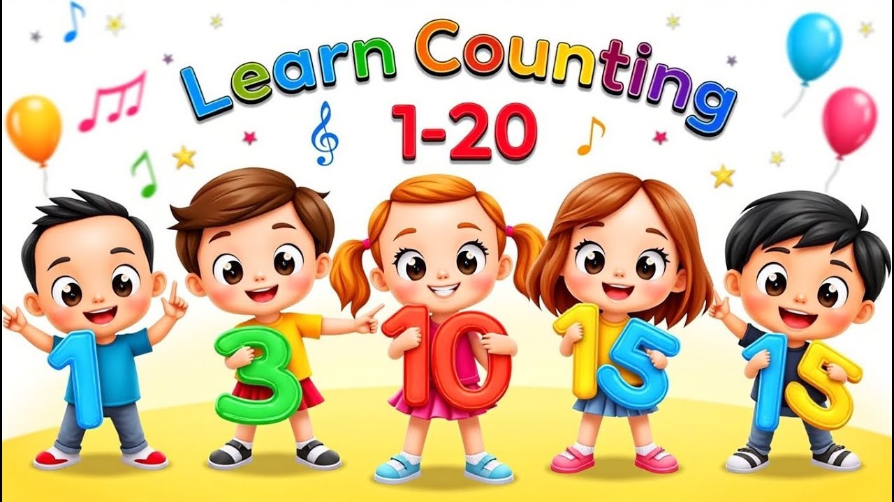 🔢 Learn Counting 1 to 20 | Fun Number Song & Animation for Kids 🎶👧🧒 ...