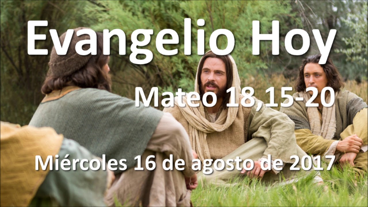 Evangelio del día miércoles 16 de agosto de 2017 - Mateo 18,15-20 - YouTube