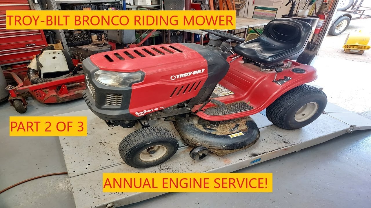 Troy-Bilt Bronco 42 Inch Riding Mower | Part 2 of 3 | Servicing The ...