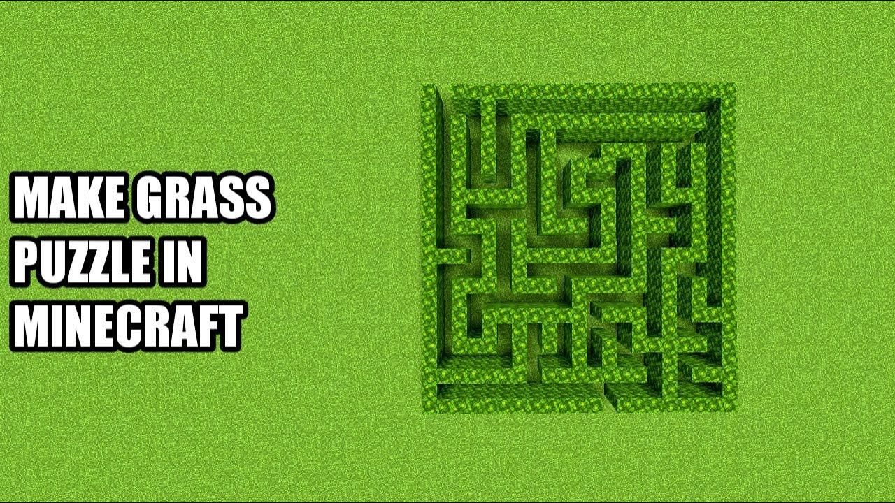 Make Grass Puzzle In Minecraft | Tutorial | Feddishorts - YouTube