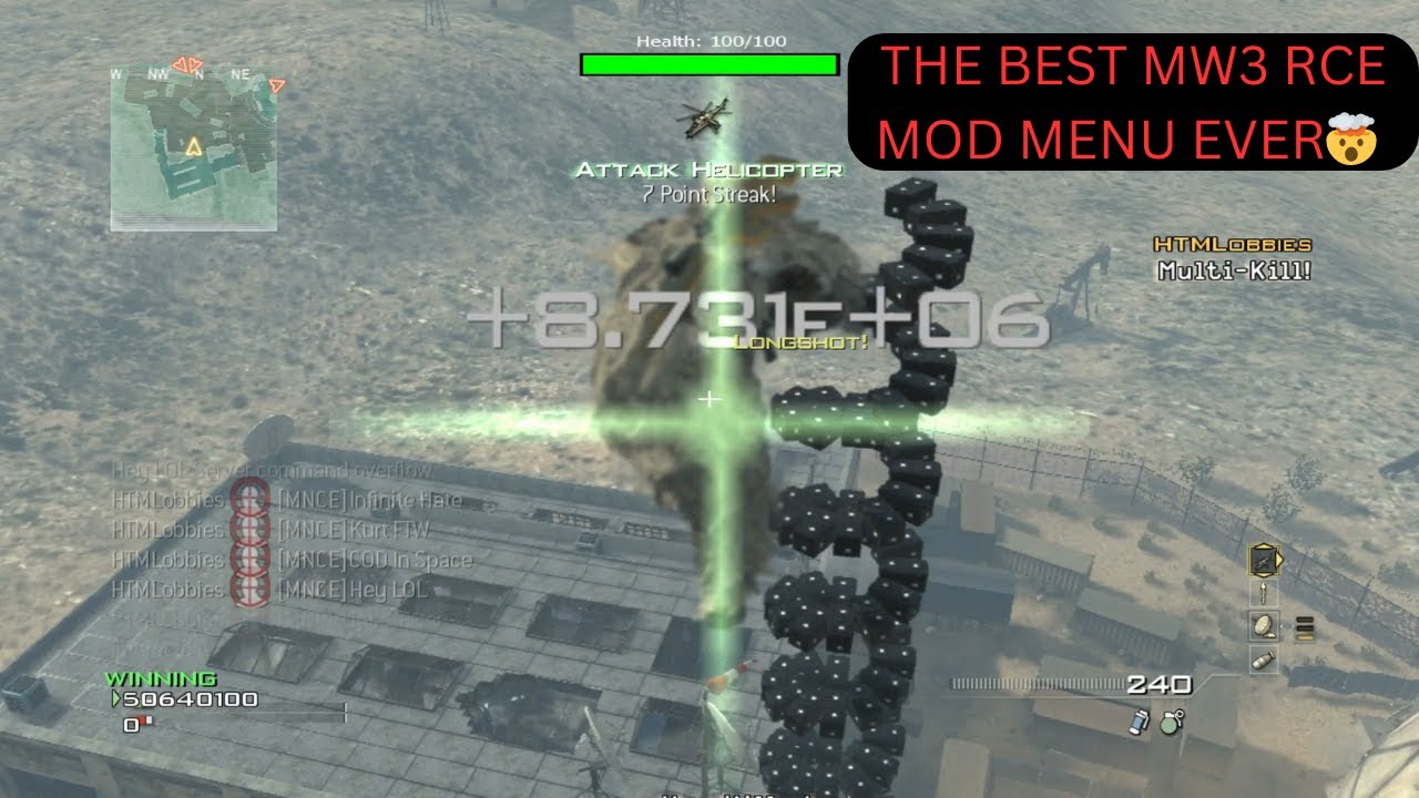 THE BEST MW3 NON HOST RCE/SPRX MOD MENU (MULTIPLE OPTIONS) - YouTube