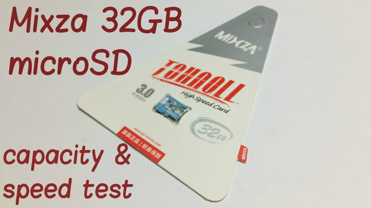 Mixza 32GB microSD card Capacity & Speed Test - YouTube