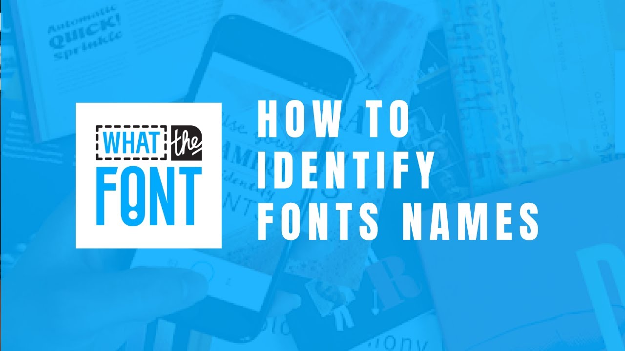 How to identify a font from an image - YouTube