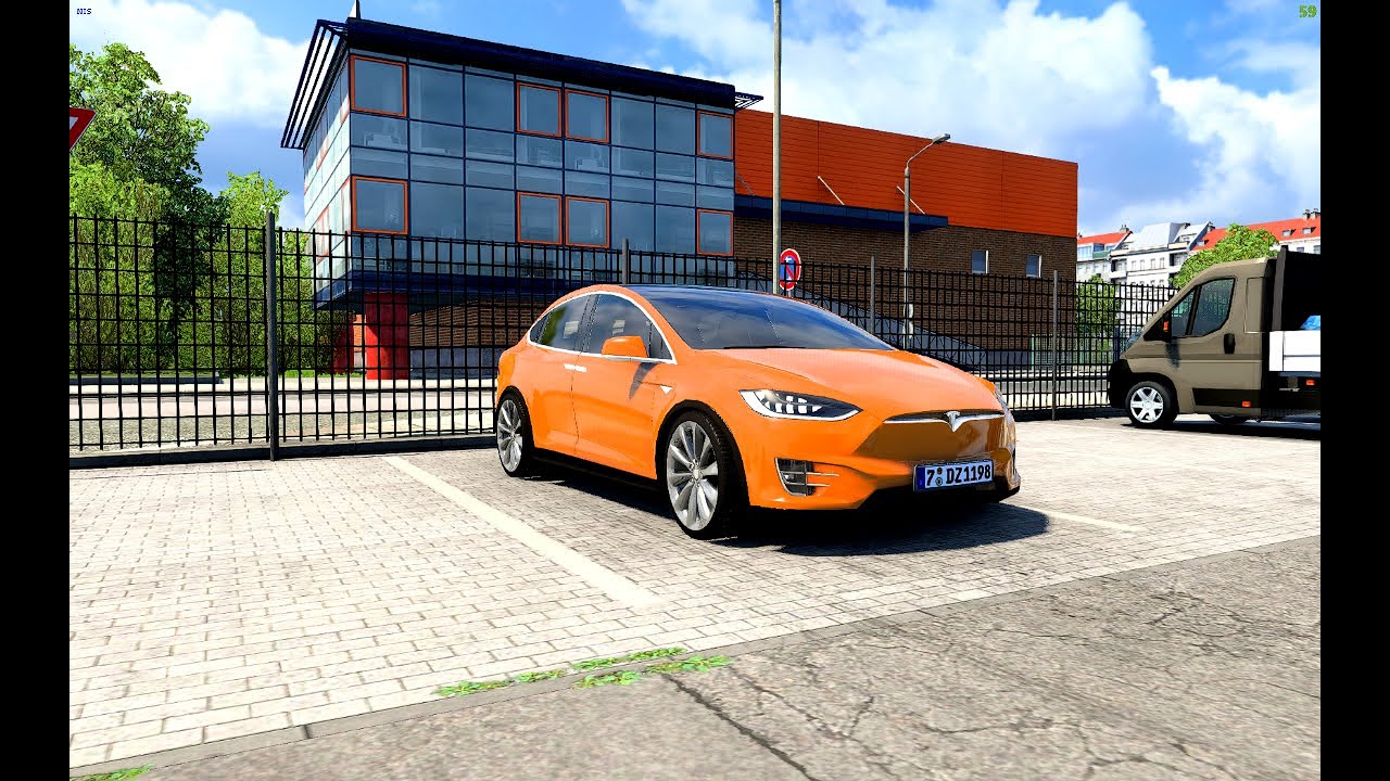 Tesla Model X - Car Mod - Euro Truck Simulator 2. #ets2 - YouTube