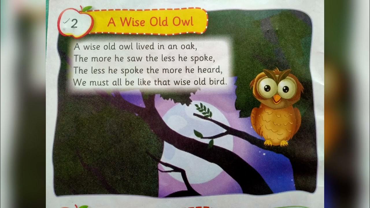 #A Wise old owl #nursery #nursery_rhymes #poem #viral #education # ...