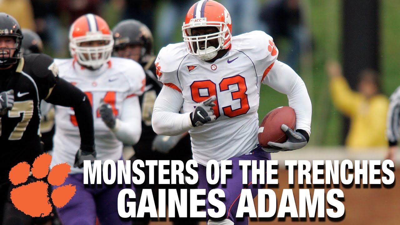 Clemson DL Gaines Adams | Monsters of The Trenches - YouTube