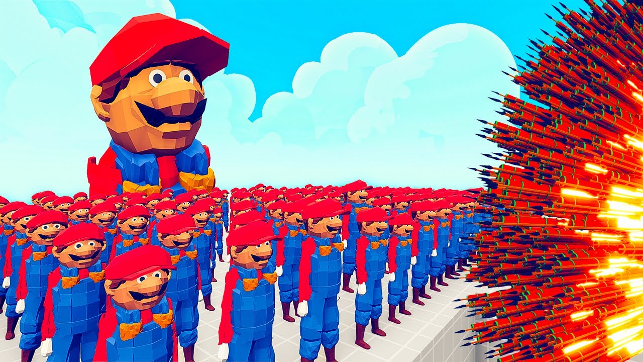 100x MARIO ARMY + 1x GIANT vs 1x EVERY GOD Totally Accurate Battle ...