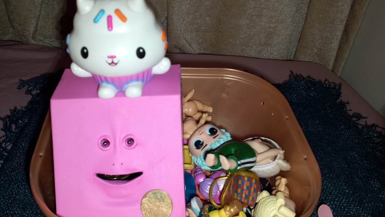 🎇 AMAZING PINK CREEPY FACE BANK HAPPY TOGETHER IN THE BOWL🥣 #ASMR # ...