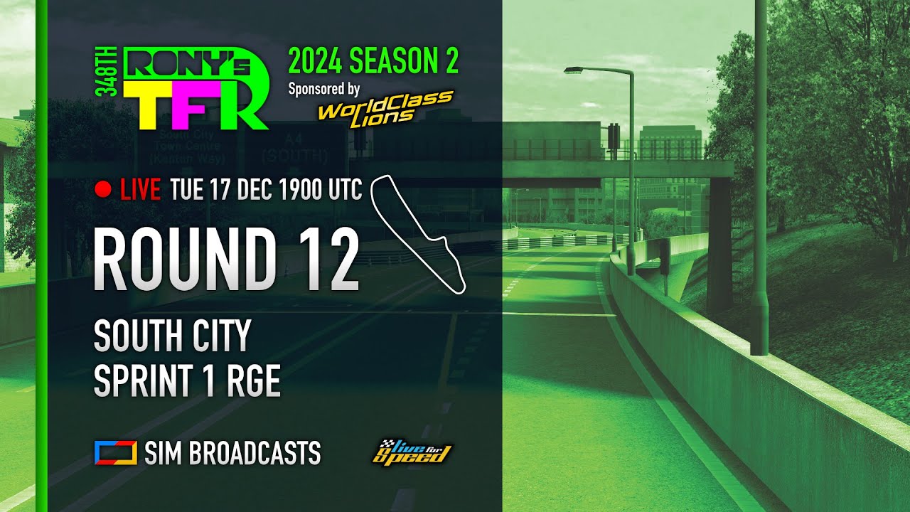 348th Rony's Tuesday Fun Race - 2024 Season 2 Round 12 | Live for Speed ...