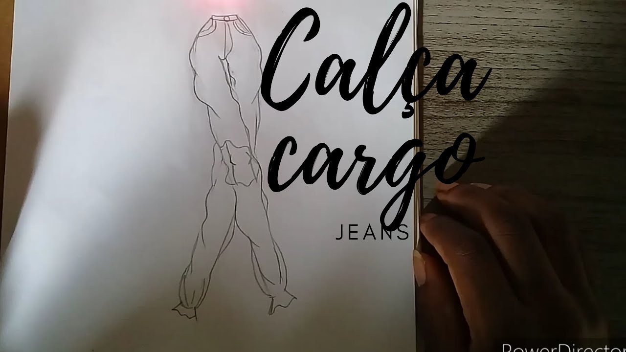 #calcajeans #calcacargo #calca Tutorial de como desenho a calça cargo ...