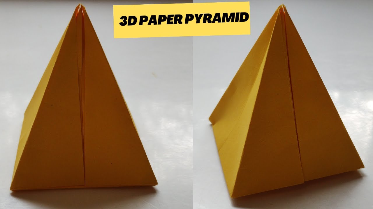 3D Paper Pyramid || How To Make 3D Paper Pyramid No Glue || Paper Craft ...