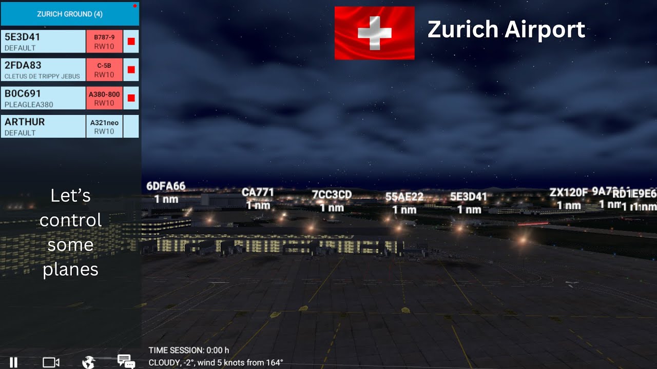 Ground ATC Operations at Zurich Airport: RFS ATC - YouTube