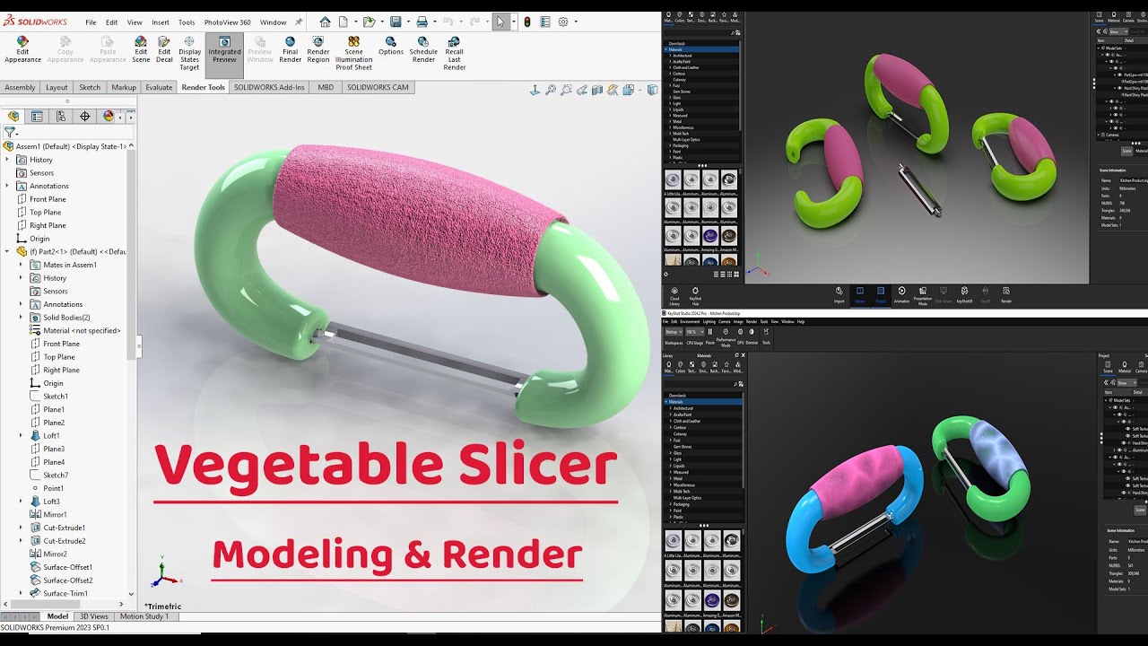 How to Make Vegetable Slicer in Solidworks | Vegetable Slicer ...