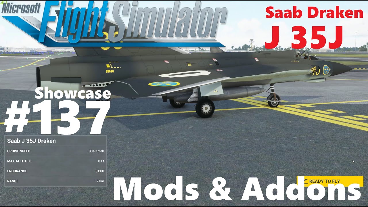 Saab J 35J Draken - Showcase #137 - Mods & Addons for Microsoft Flight ...