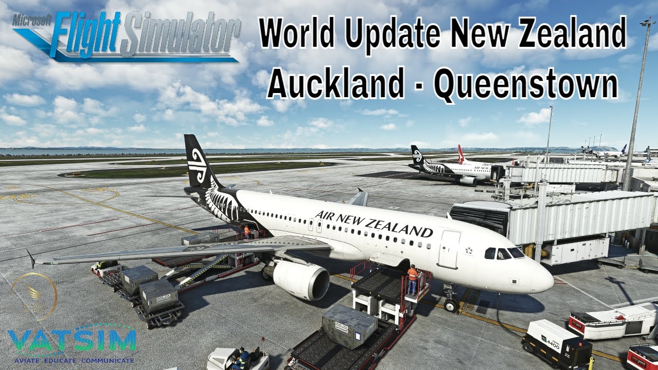 MSFS LIVE on VATSIM | World Update New Zealand | Fenix Airbus A320-200 ...