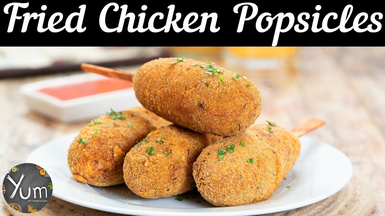 Fried Chicken Popsicles | Fried Chicken Popsicles Recipe | How to Make ...