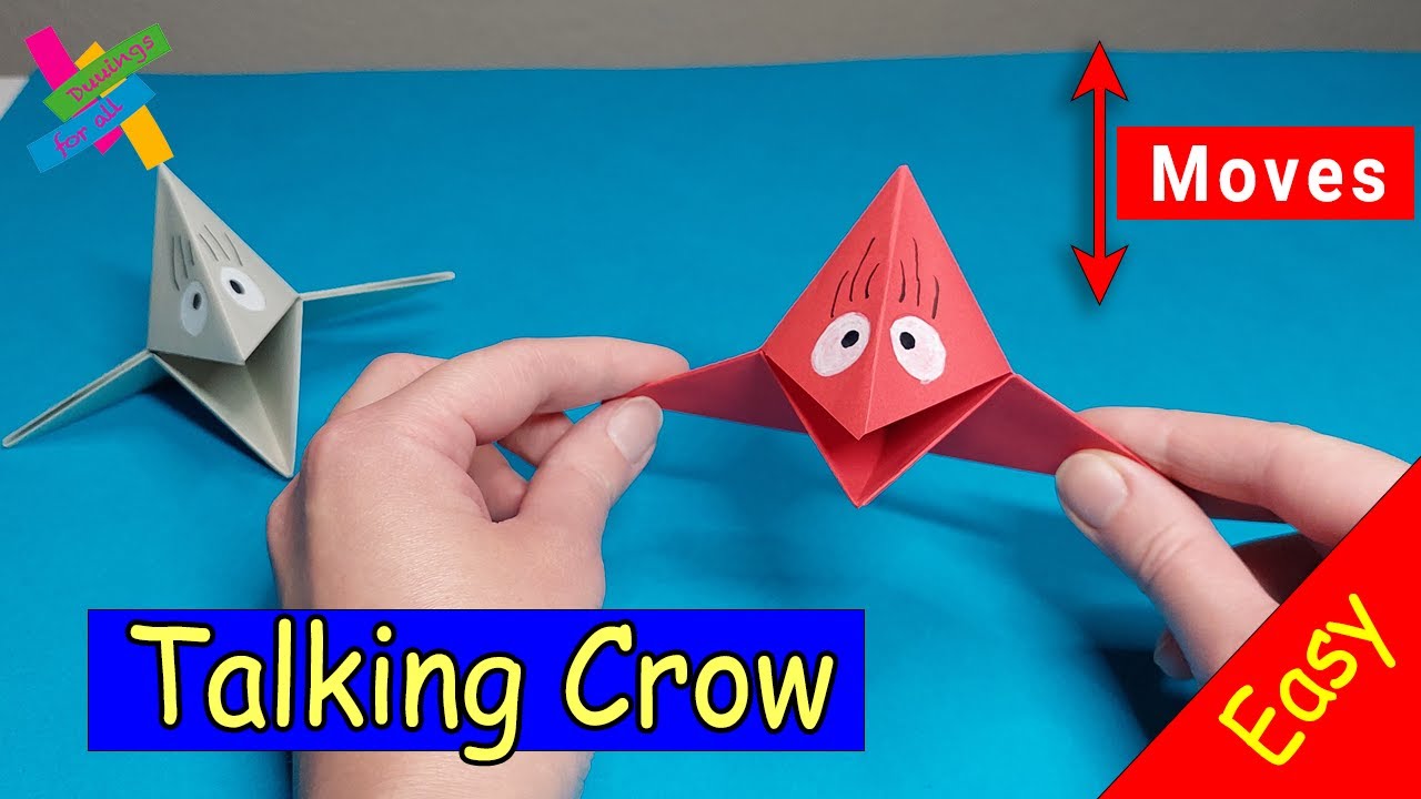 Origami CROW | Talking crow | DIY Origami | How to make a crow | Fold ...