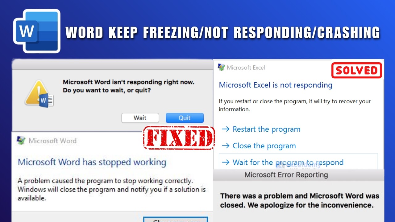 How to Fix Microsoft Word Not Responding in Windows 2026 | Fix Word ...