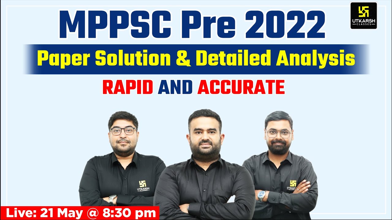 MPPSC Pre 2022 || Complete Paper Solution & Detailed Analysis || MPPSC ...