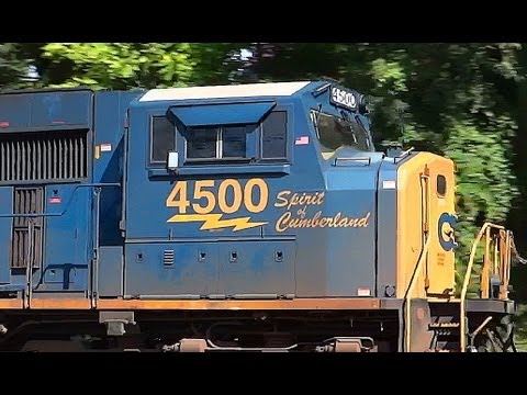 CSX Engine 4500 Spirit of Cumberland on Train Q409 - YouTube