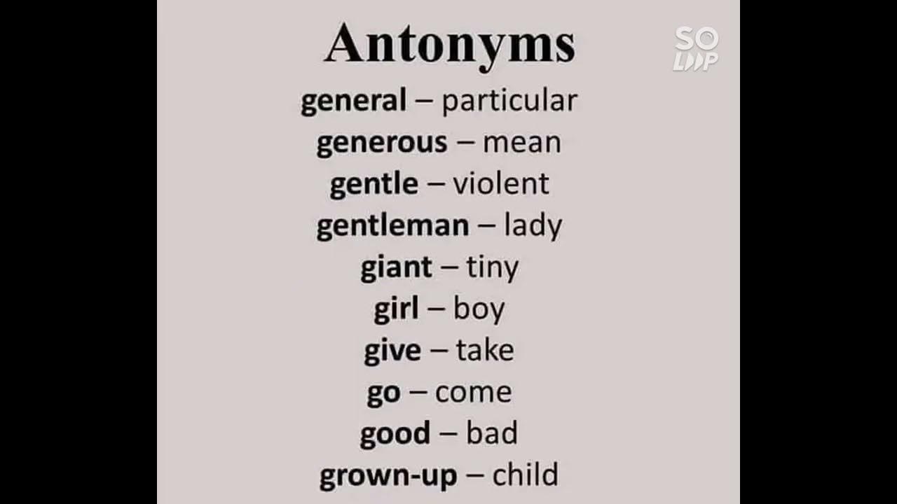 Antonyms YouTube antonyms-youtube