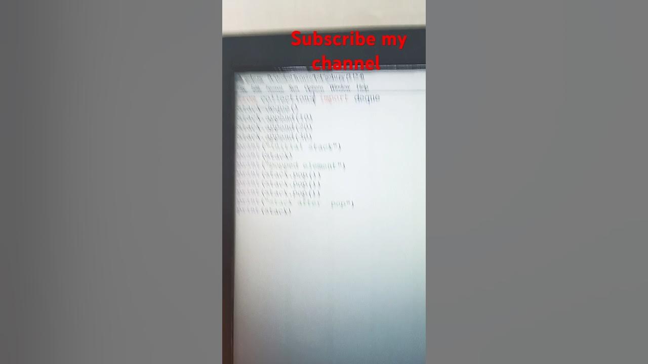 Using collections . deque in stack function python program - YouTube