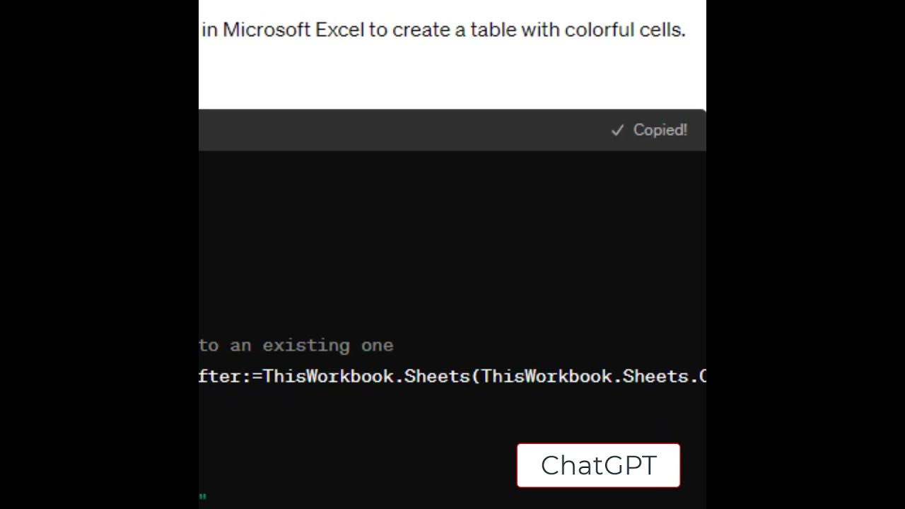 ChatGPT Generate MS Excel Spreadsheet - YouTube