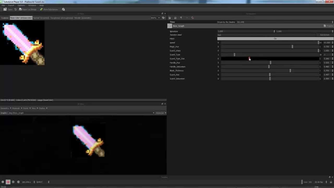 Pixel Art Weapon in Substance Designer - YouTube